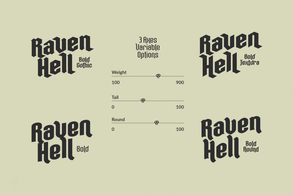 Raven Hell Simple Gothic Blackletter - Creative Media Lab