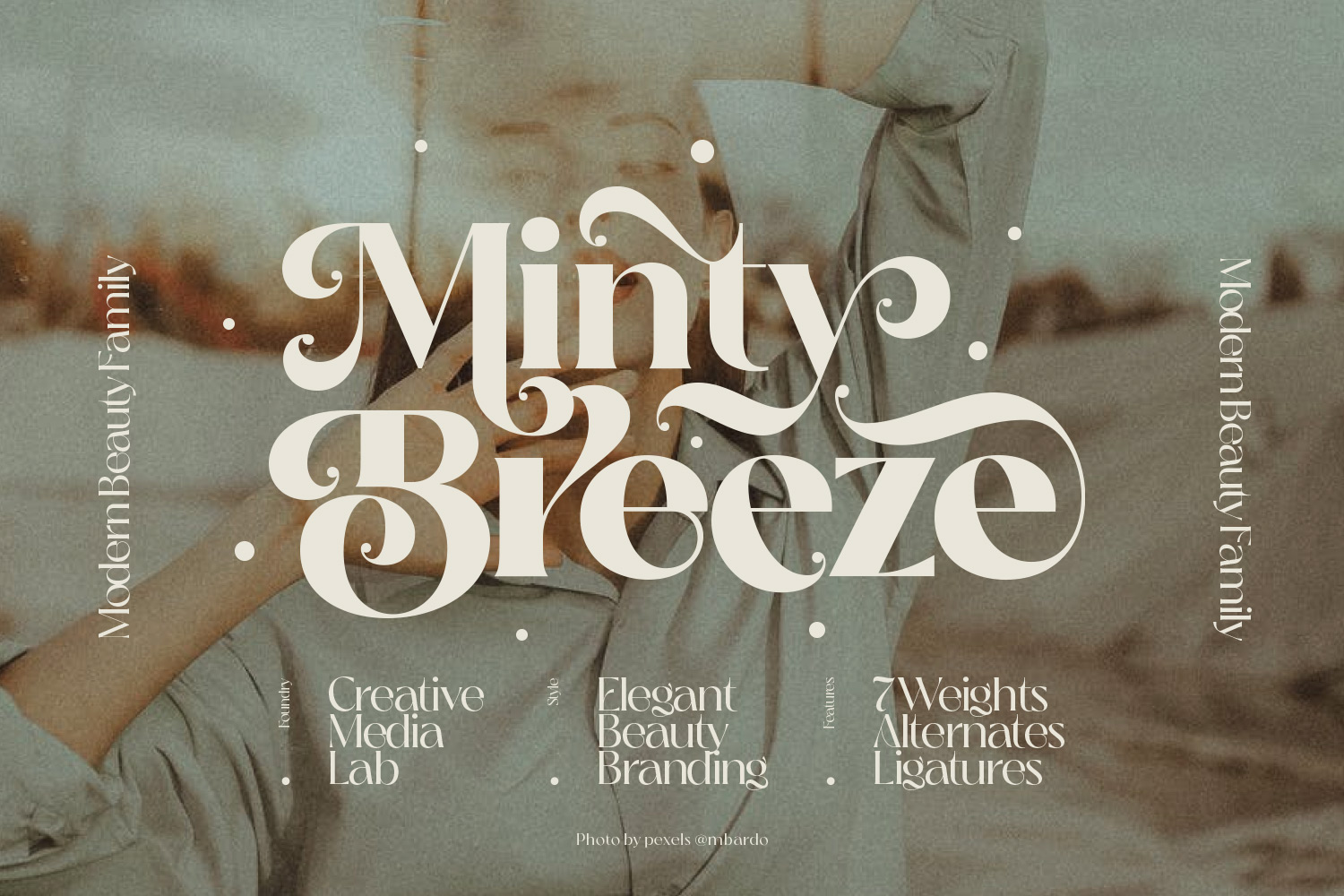 Minty Breeze Font | Beauty Retro Typeface | Creative Media Lab